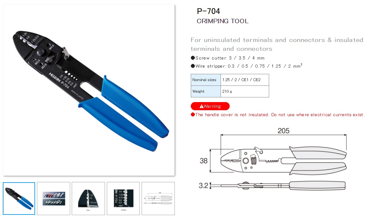 Ichiban Precision Sdn Bhd - Hozan - HOZAN CRIMPING TOOL